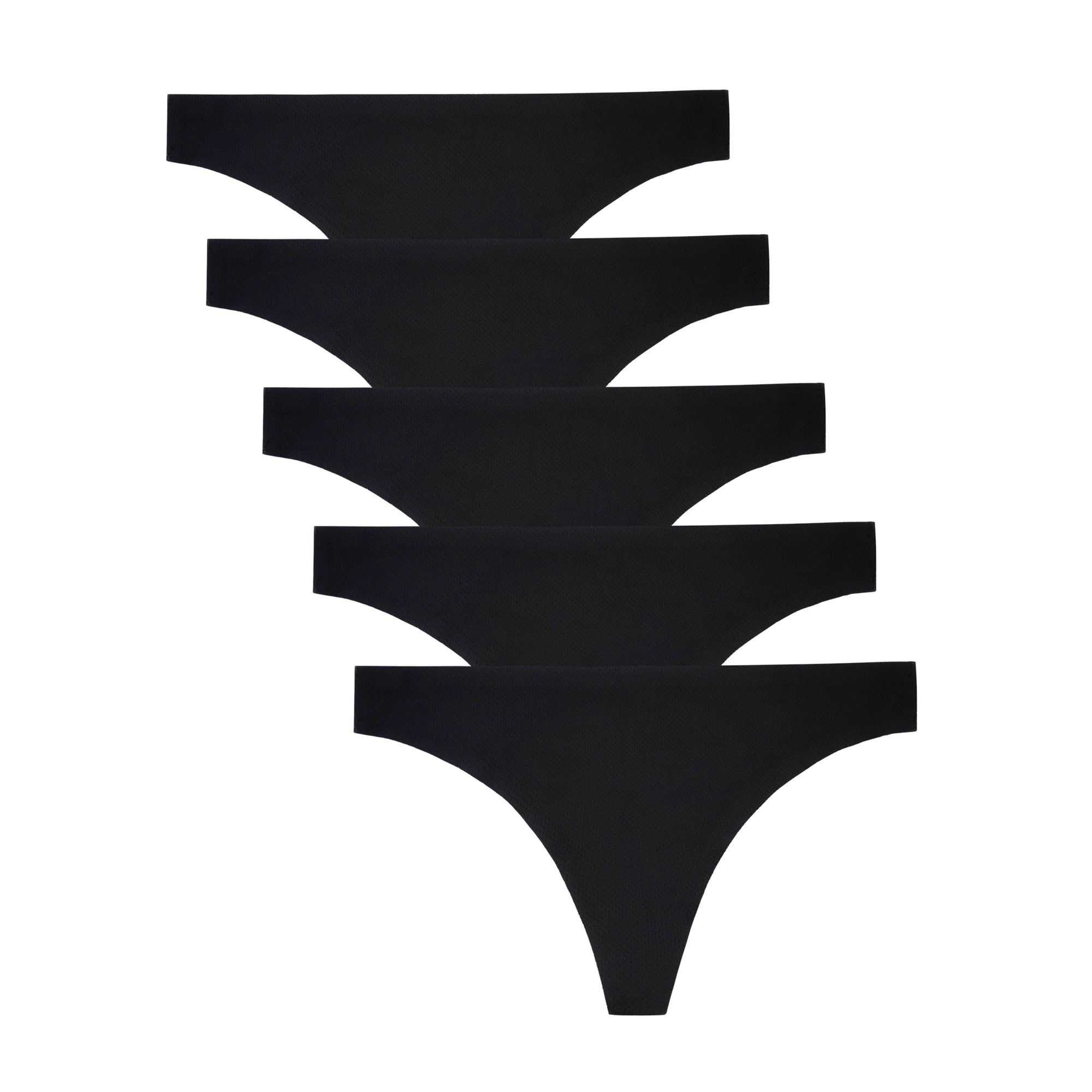 Voenxe Seamless Women Underwear Thongs, No Show Breathable Thong for W